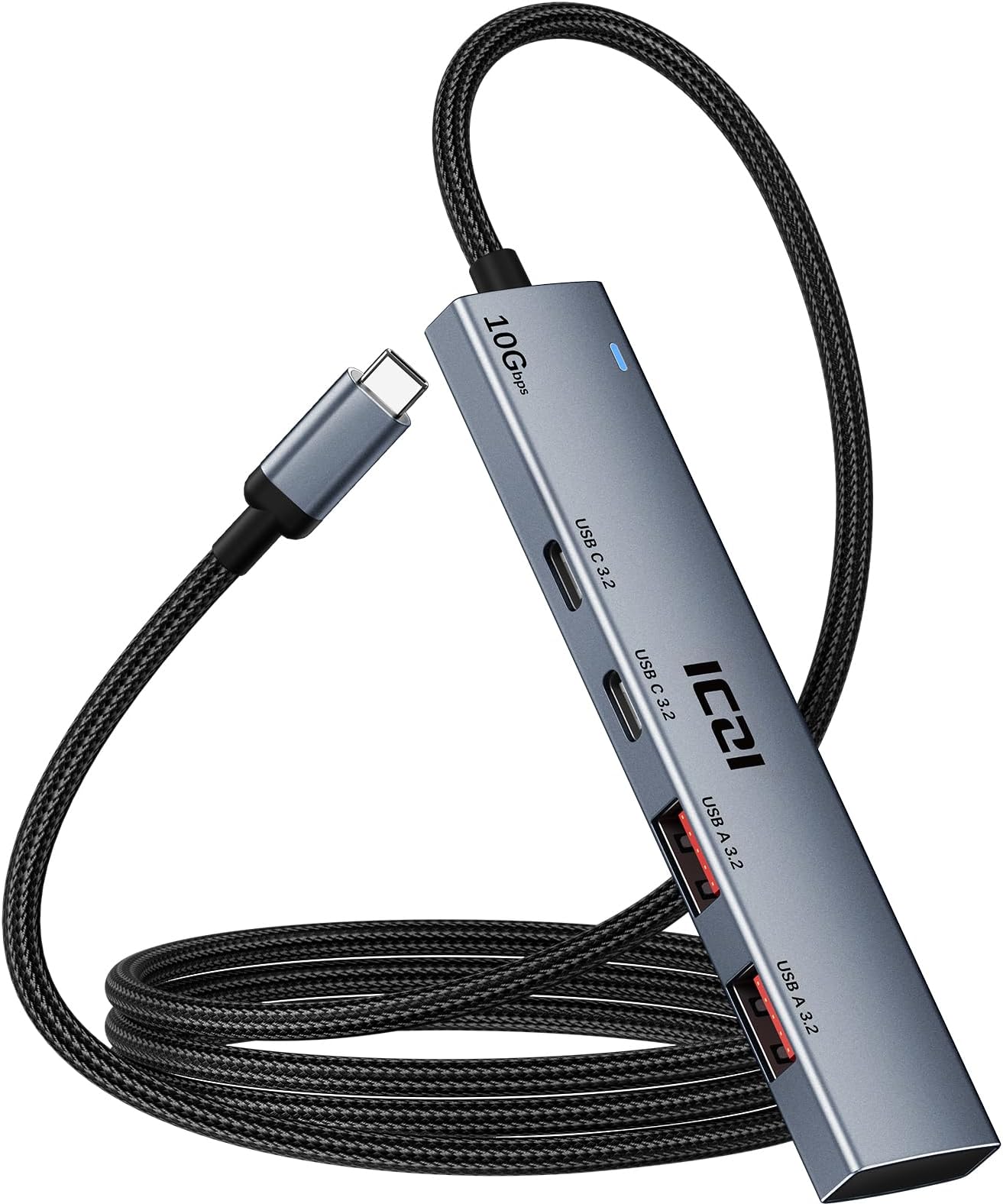 Amazon.com: USB C HUB,ICZI 10Gbps USBC Splitter for Laptop, USB 3.2 Gen ...