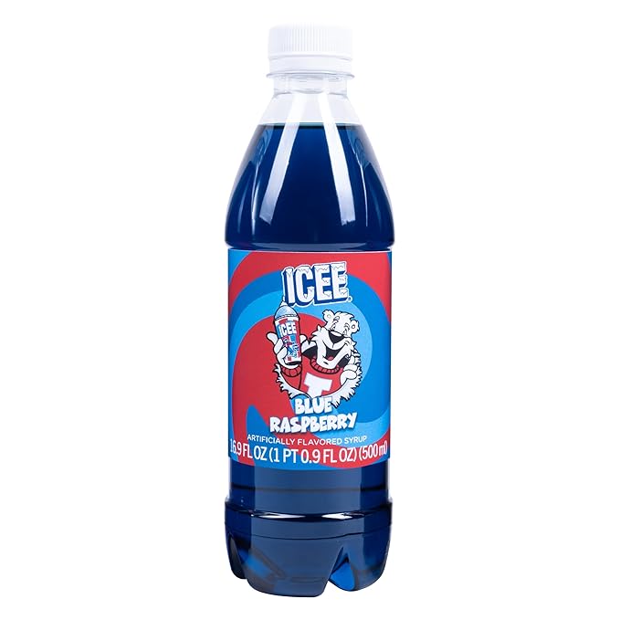 Amazon.com: ICEE Blue Raspberry Syrup. Genuine ICEE Shaved Ice Syrup ...