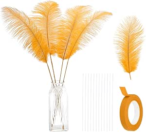 Amazon.com: PATIKIL 24 Pcs Natural Ostrich Feathers 12-14 Inch / 30-35 ...