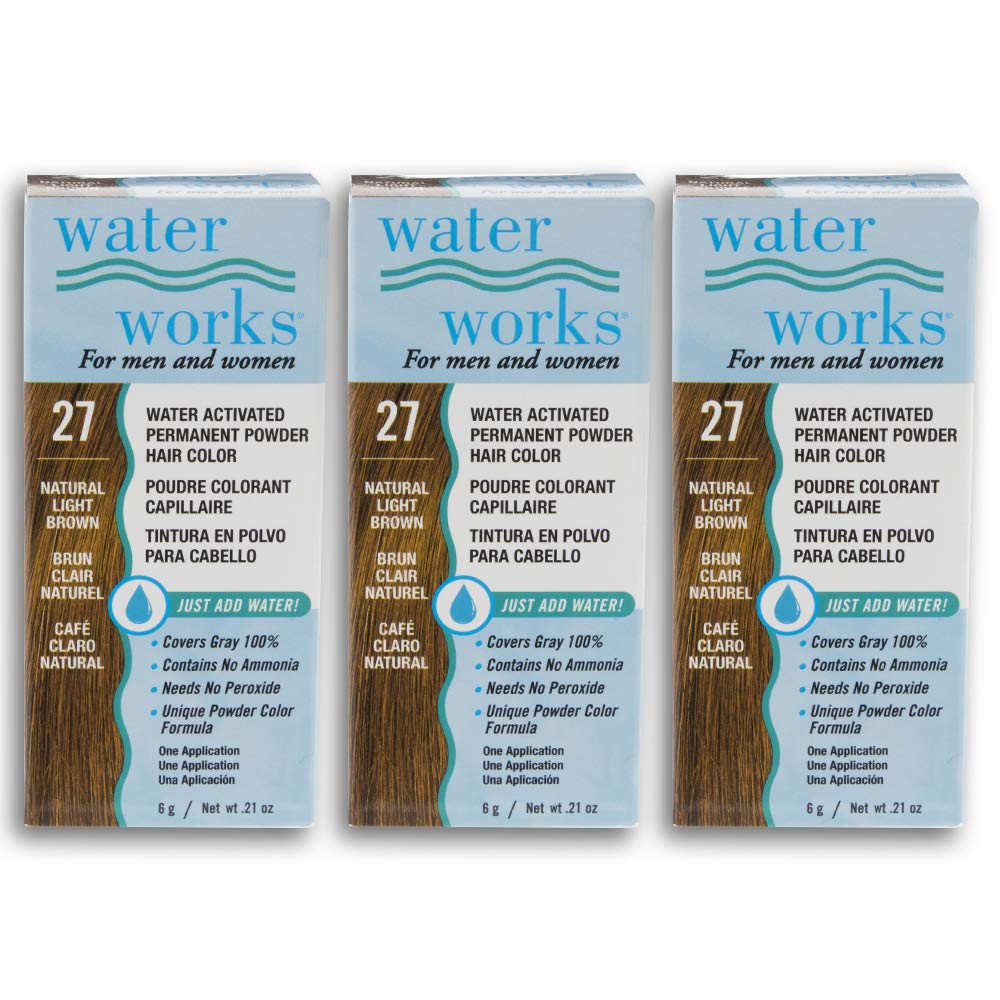 Amazon.com : Water Works Hair Color Powder, Light Brown – Permanent ...