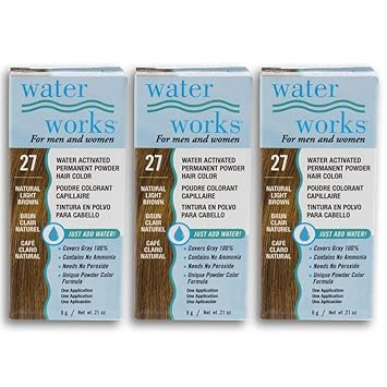 Amazon.com : Water Works Hair Color Powder, Light Brown – Permanent ...