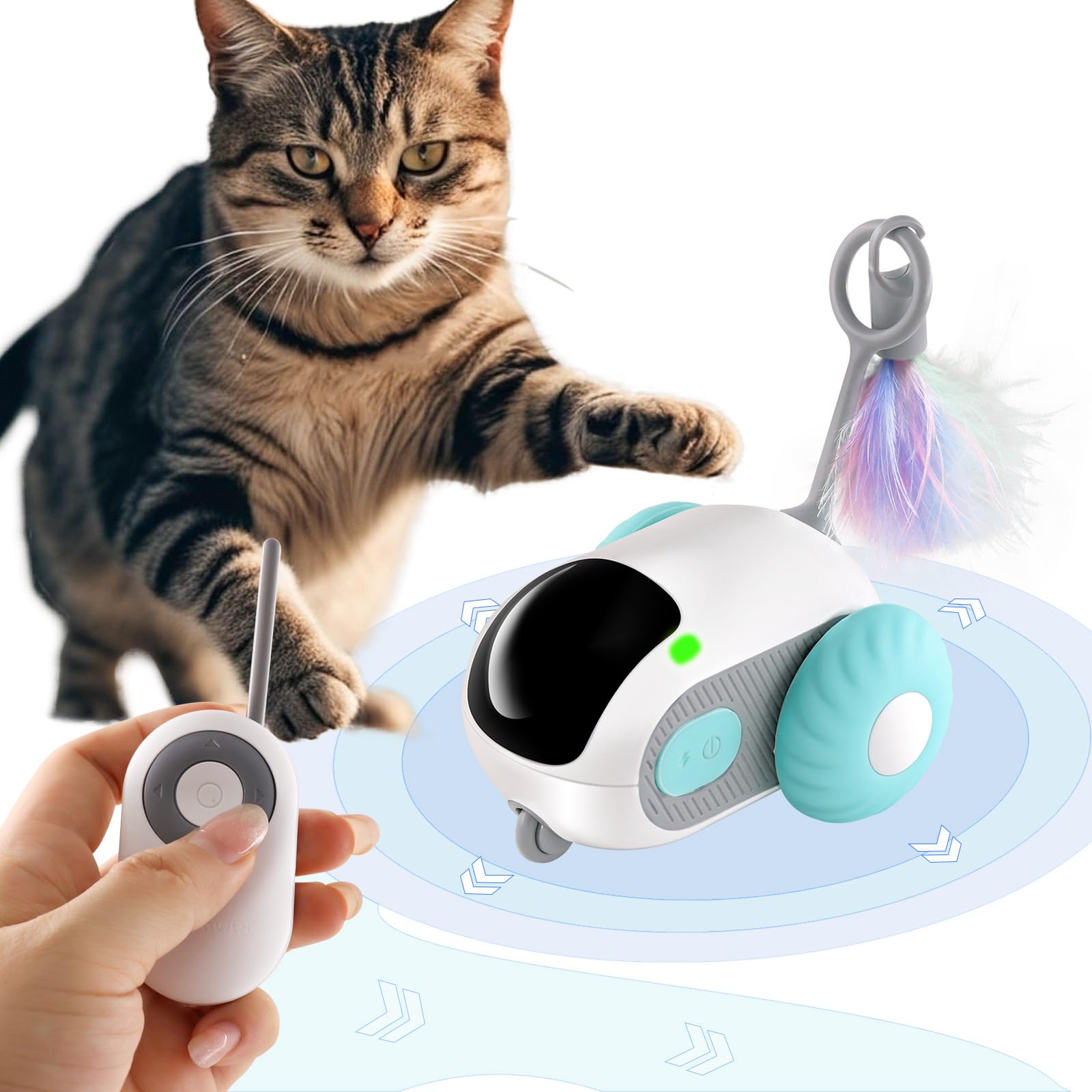 Interactive Cat Toy with Remote Control, Automatic Obstacle Avoidance ...