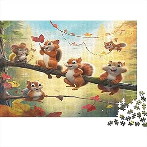 Squirrels Jigsaw Puzzles for Adults 1000 Pieces Educational Games ...