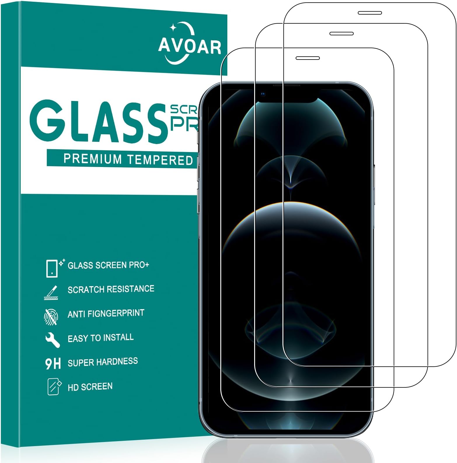 Amazon.com: Milomdoi 3 Pack Screen Protector for Apple iPhone 12 Pro ...