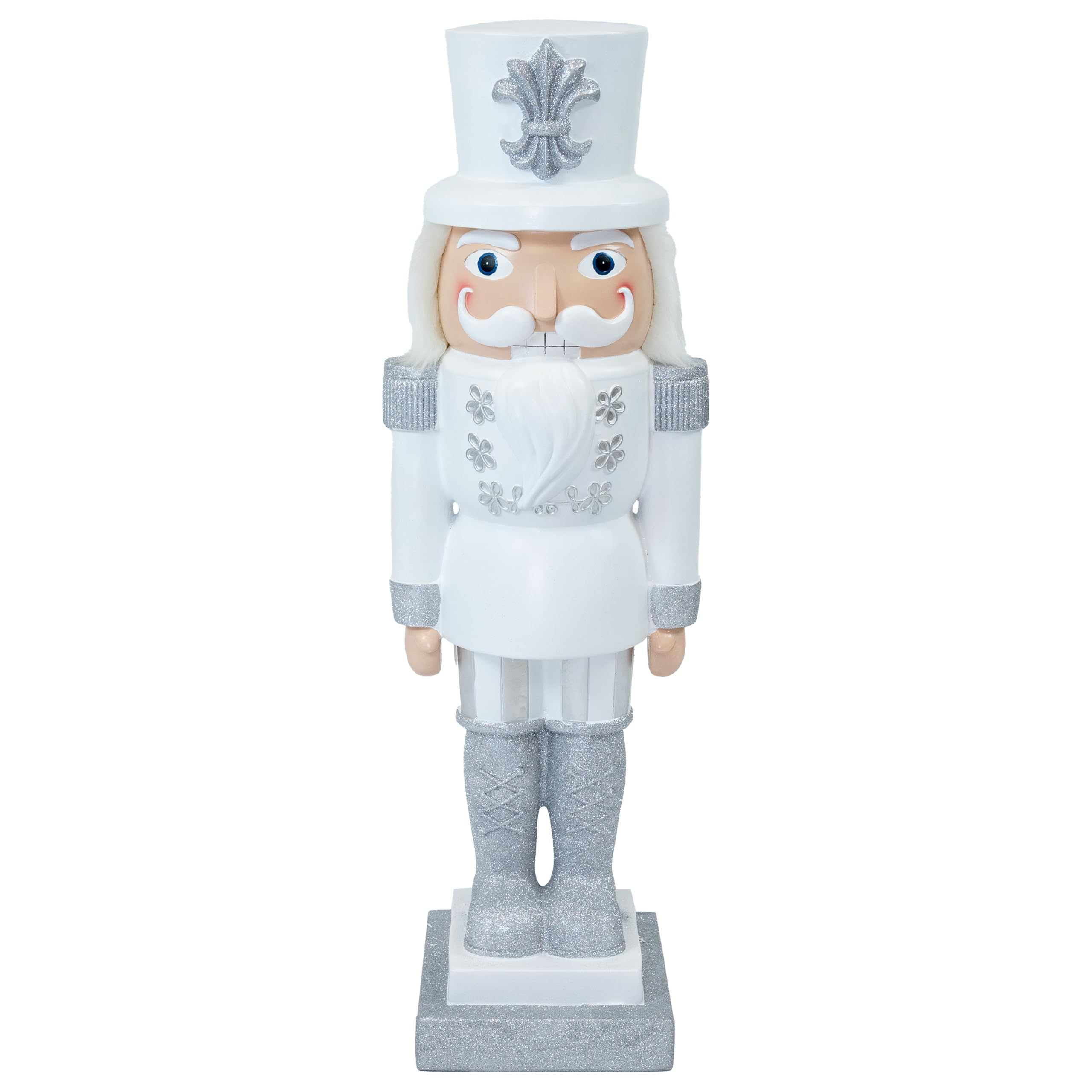 Amazon.com: Sunnydaze 3ft Sterling The Silver Nutcracker Christmas ...