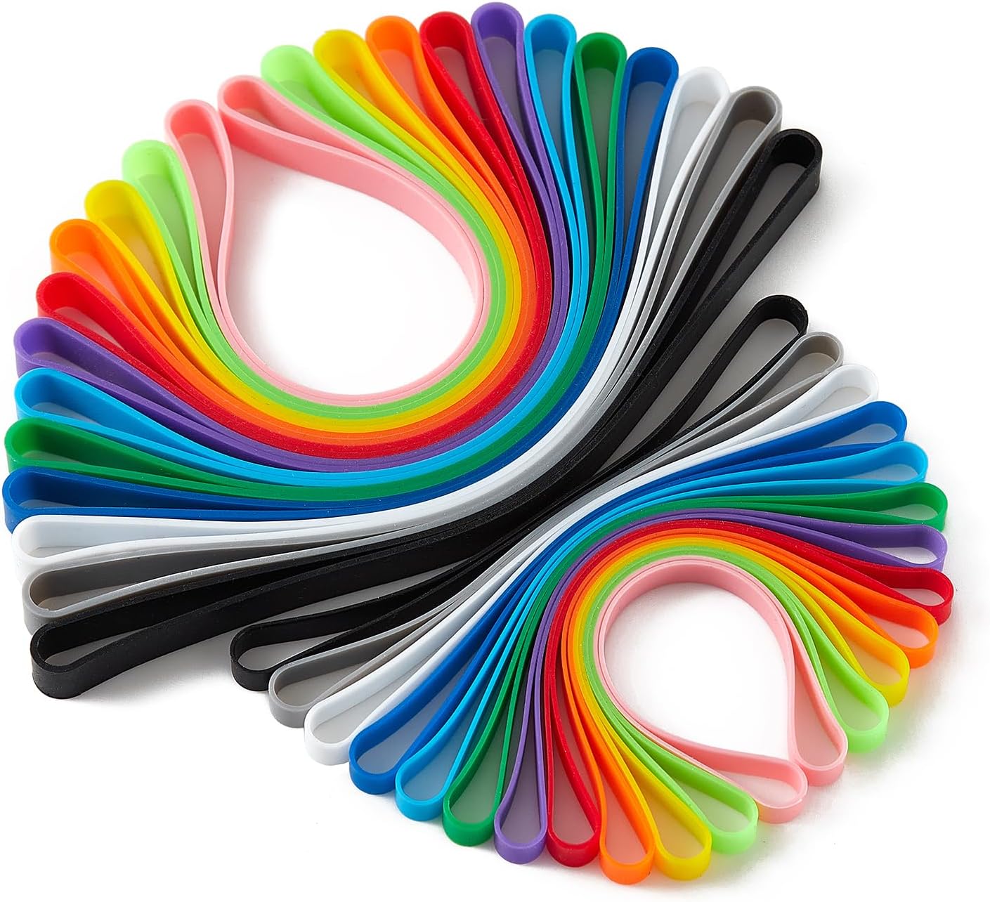 Amazon.com : Deekin 24 Pcs 8 Inch Colored Silicone Rubber Bands ...