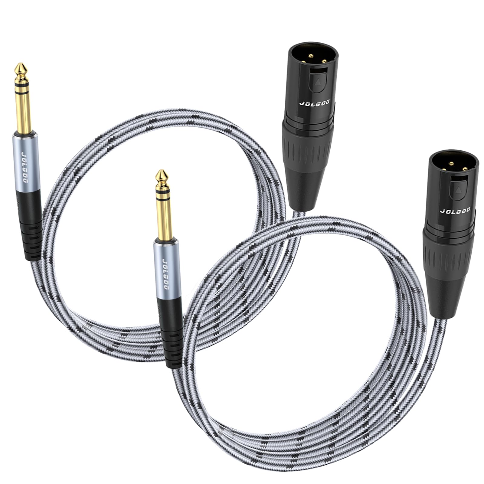 Snapklik.com : JOLGOO XLR To 1/4 TRS Stereo Adapter, 6.35mm Dual ...
