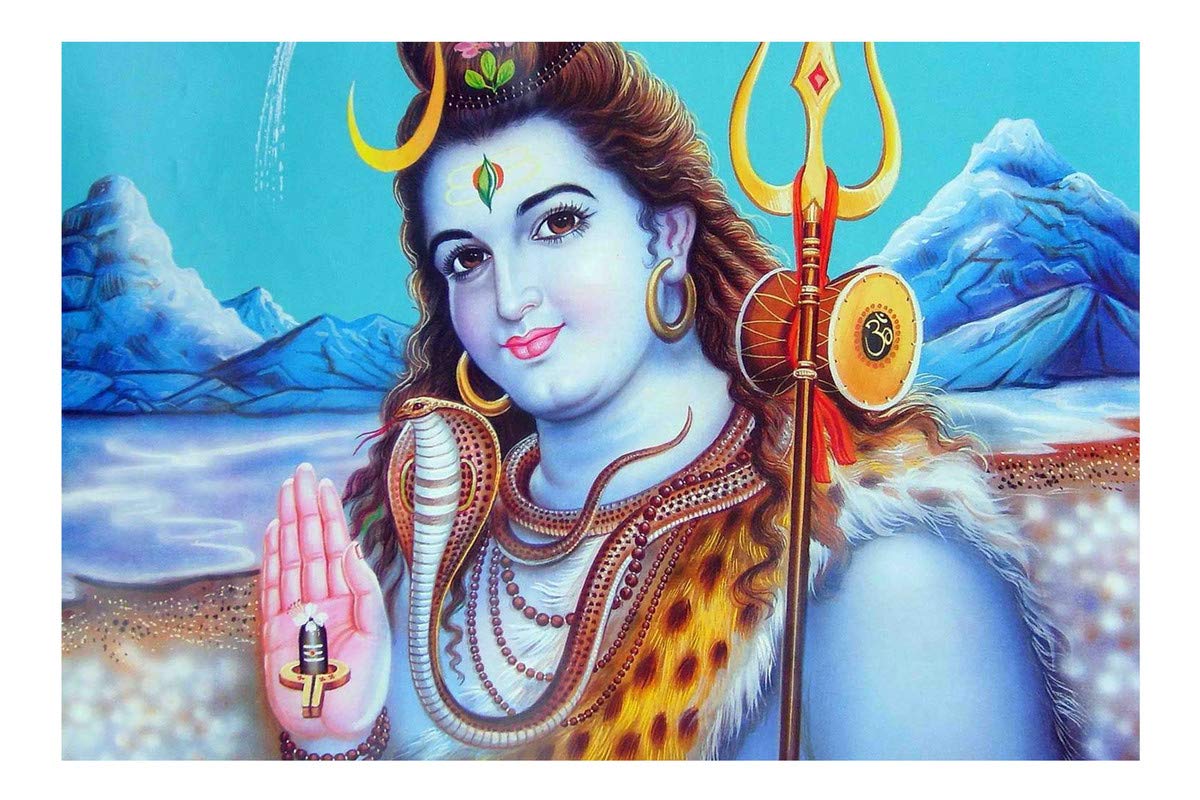 Buy Go Green Tale Hindu Religious Sticker Poster For Pooja|Bhagwan Shiv ...