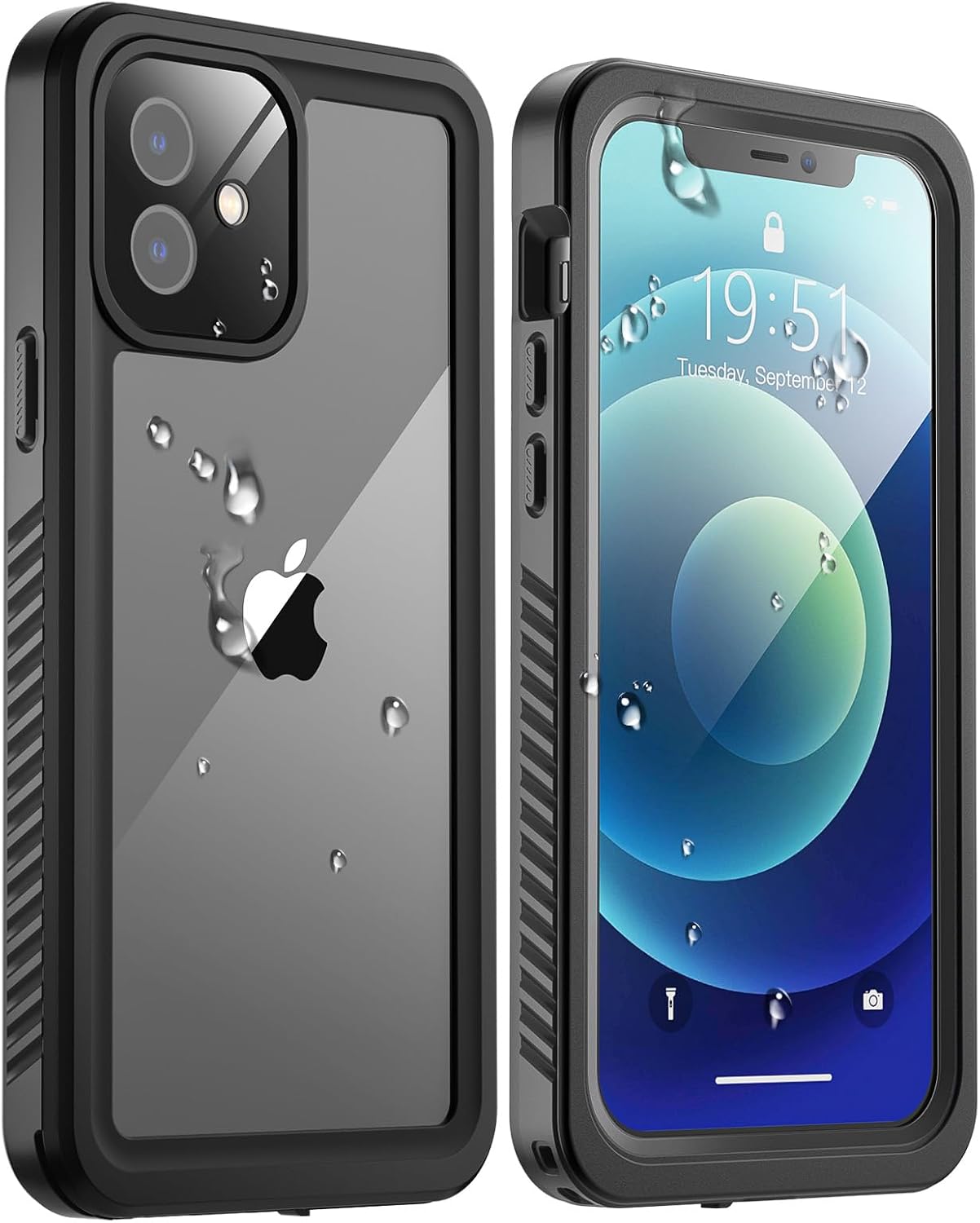 Amazon.com: SUPFINE for Waterproof iPhone 12 Case,Built-in Screen ...