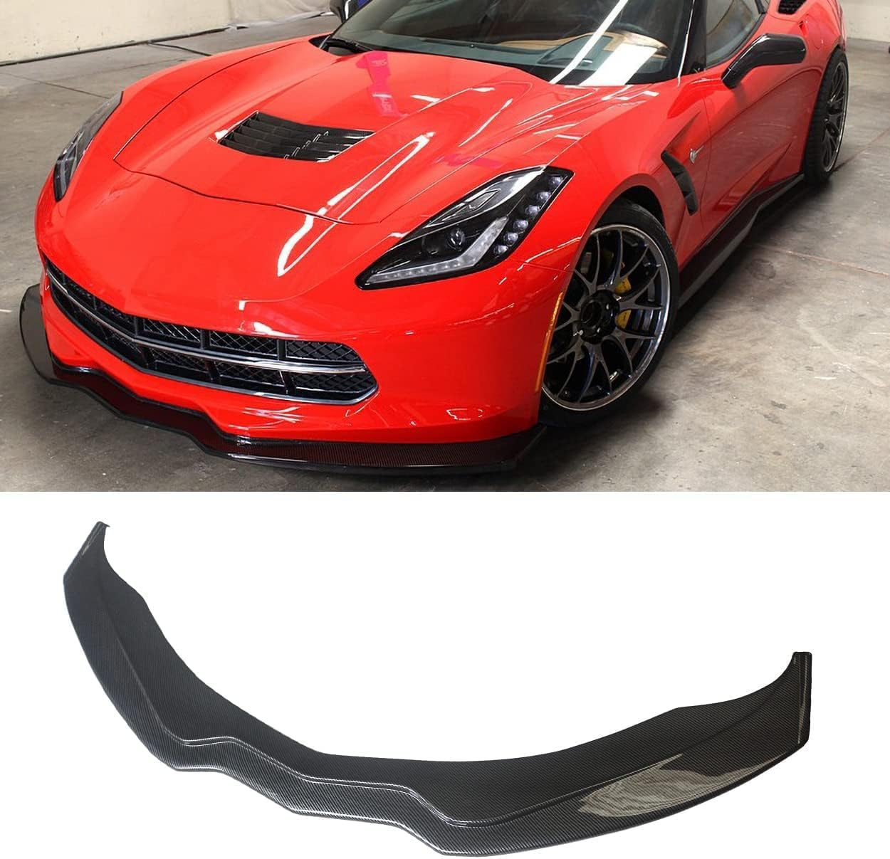 Amazon.com: CHIESMA for C7 Corvette Front Bumper Lip Compatible with ...