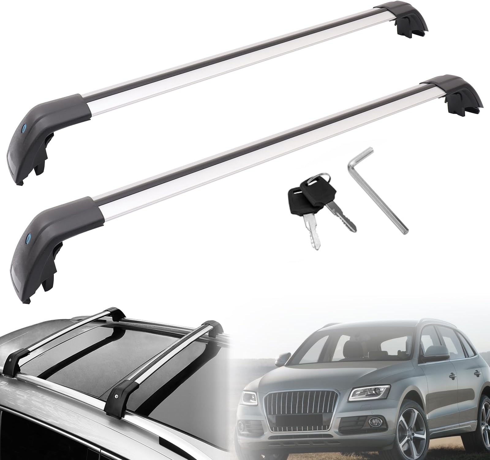 Amazon.com: Genuine ROOF Rack Rails Cross/Bars & Tool for Audi for Q5 ...