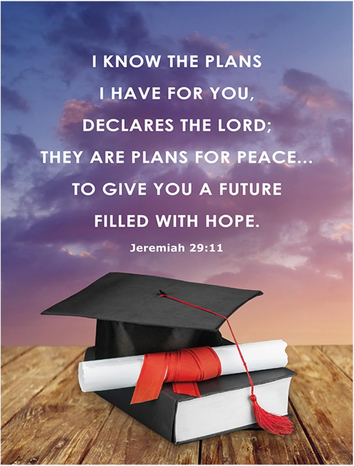 Amazon.com: Graduation Prayer Plaque, Features Jeremiah 29:11 Bible ...