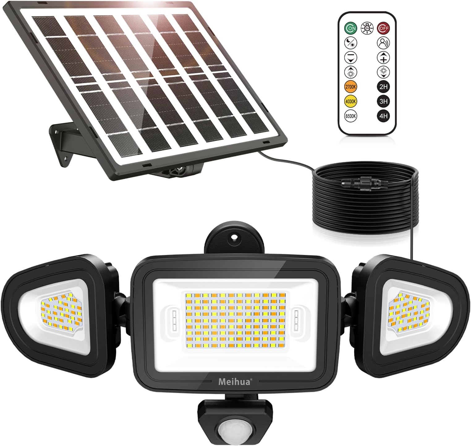 iFvBey LED Solar Street Lights Outdoor - 2000W Security Solar Flood ...