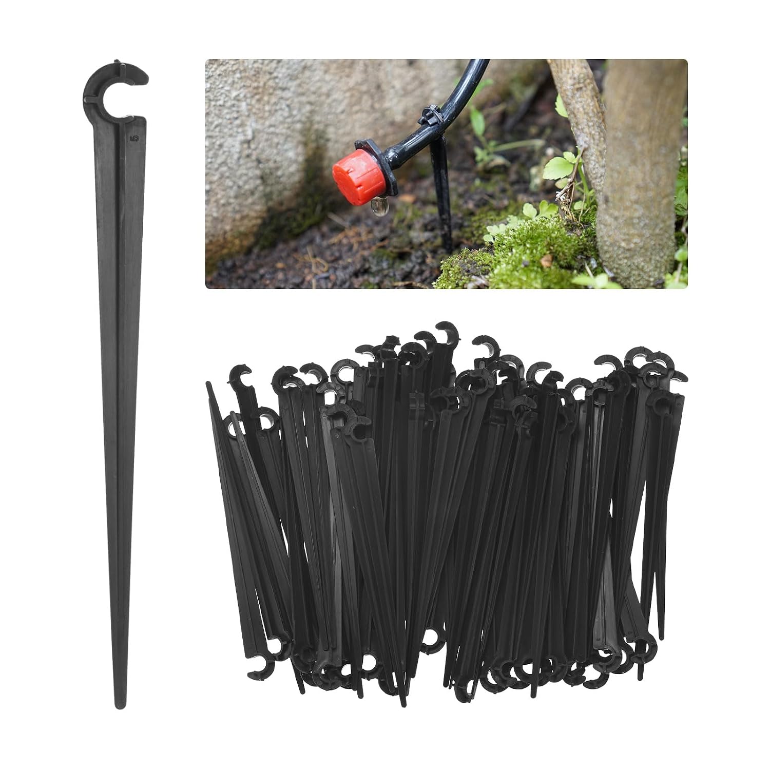 Amazon.com : M METERXITY 100-Pack Irrigation Drip Support Stakes, for 1 ...
