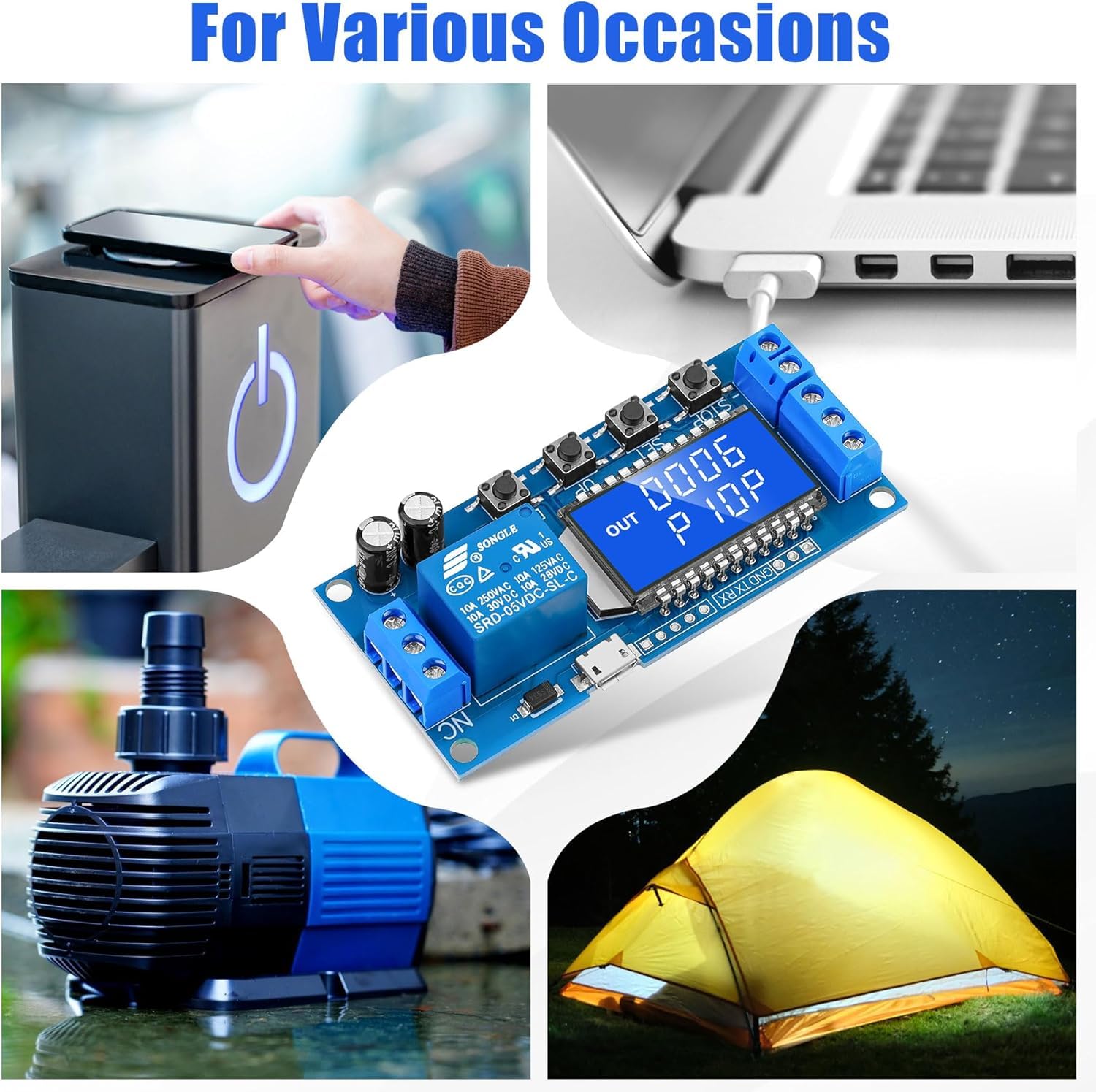 Snapklik.com : Timer Relay - Time Delay Relay DC 5V 12V 24V Delay-Off ...
