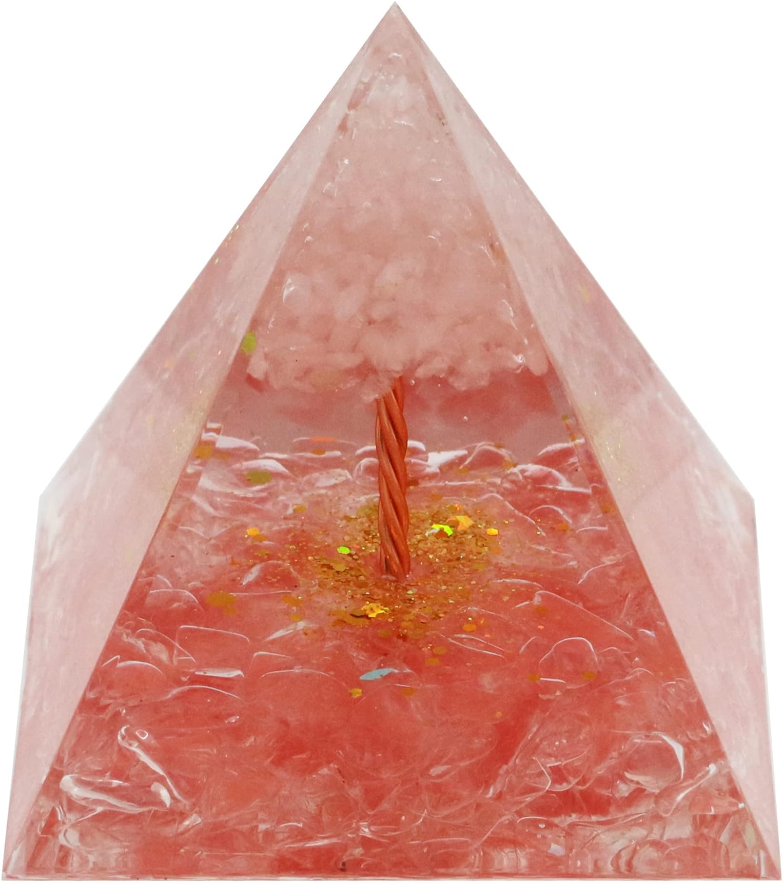 Amazon.com: Nature Pulito Orgone Pyramid, Rose Quartz Tree of Life ...