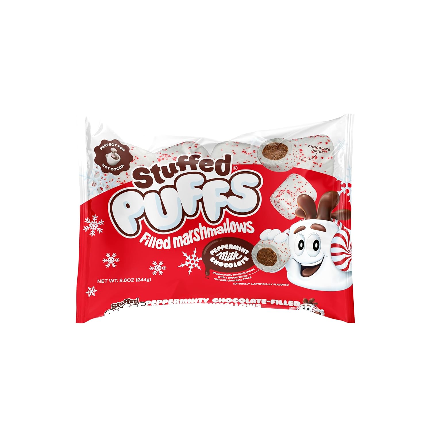 Amazon.com : Stuffed Puffs - Peppermint Milk Chocolate, 3 Pack ...