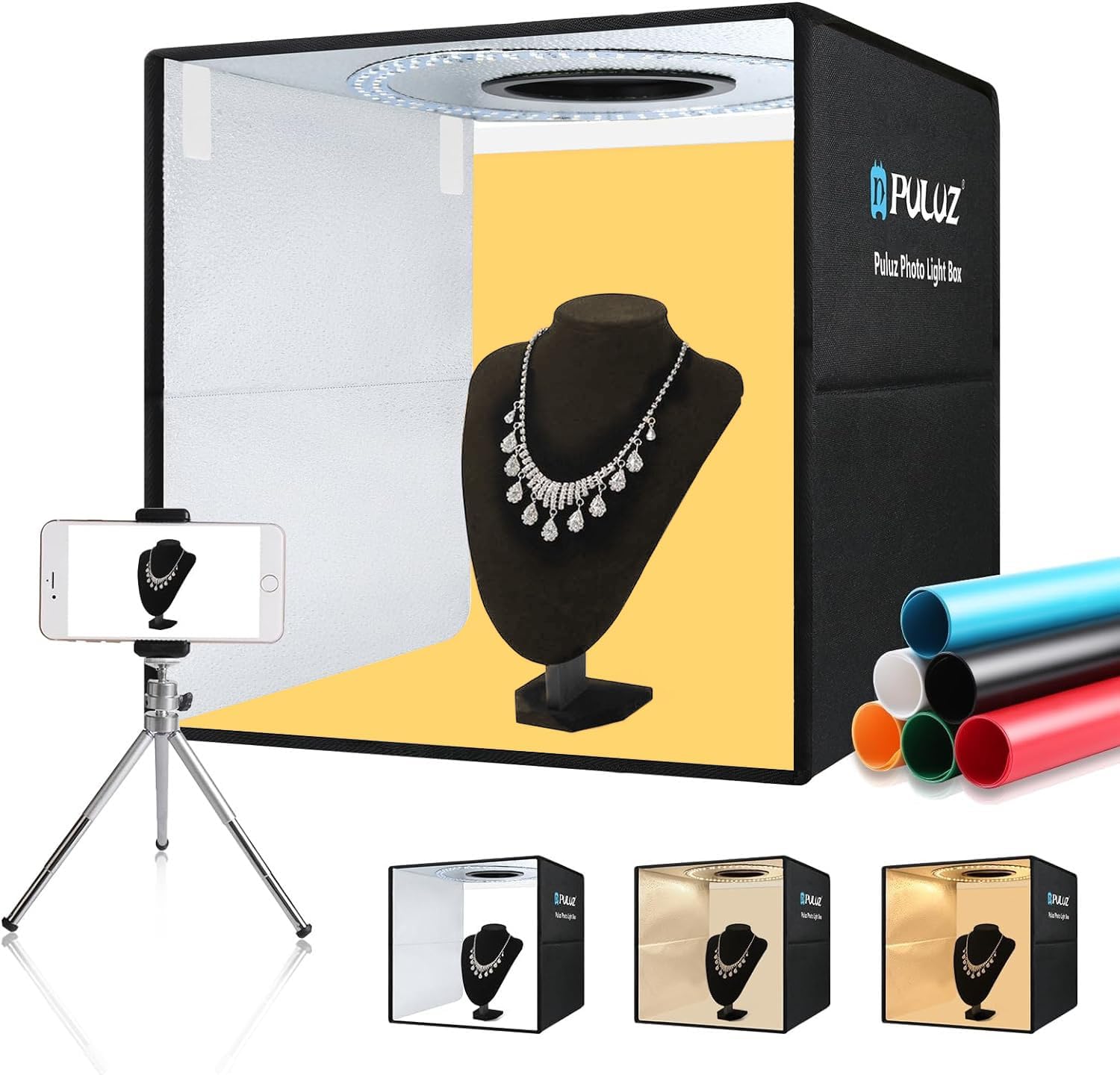 Amazon.com : OBEST 16"x16"/40cm Light Box Photography, Portable Photo ...