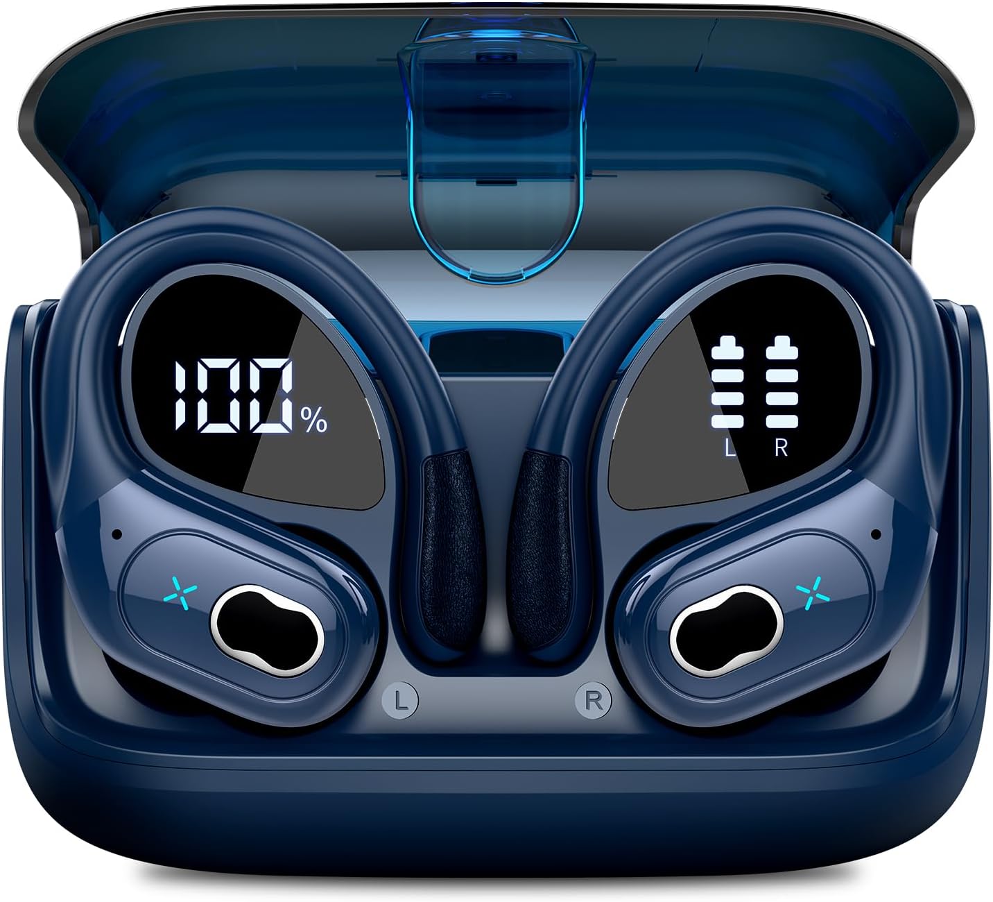 Amazon.com: Aptkdoe Deep Blue Wireless Earbuds Bluetooth 5.3 Headphone ...