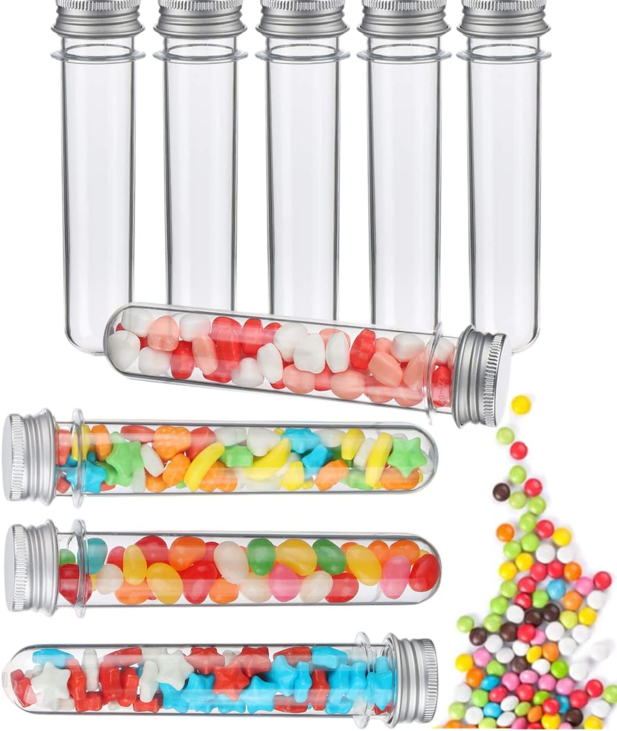 JUNMEIDO 15 PCS Test Tubes 100ml Plastic Test Tubes Single Test Tubes ...