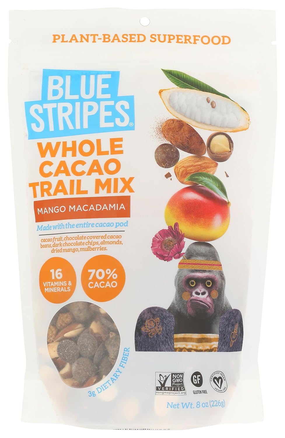Amazon.com: Blue Stripes Mango Macadamia Trail Mix, 8 OZ