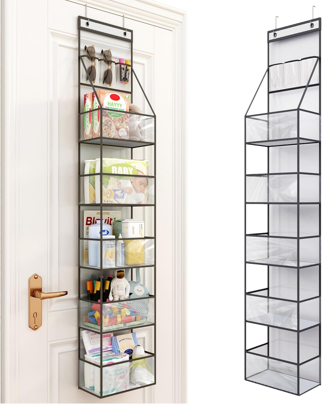 Amazon.com: Fixwal 2 Pack Over The Door Storage Bathroom Storage ...