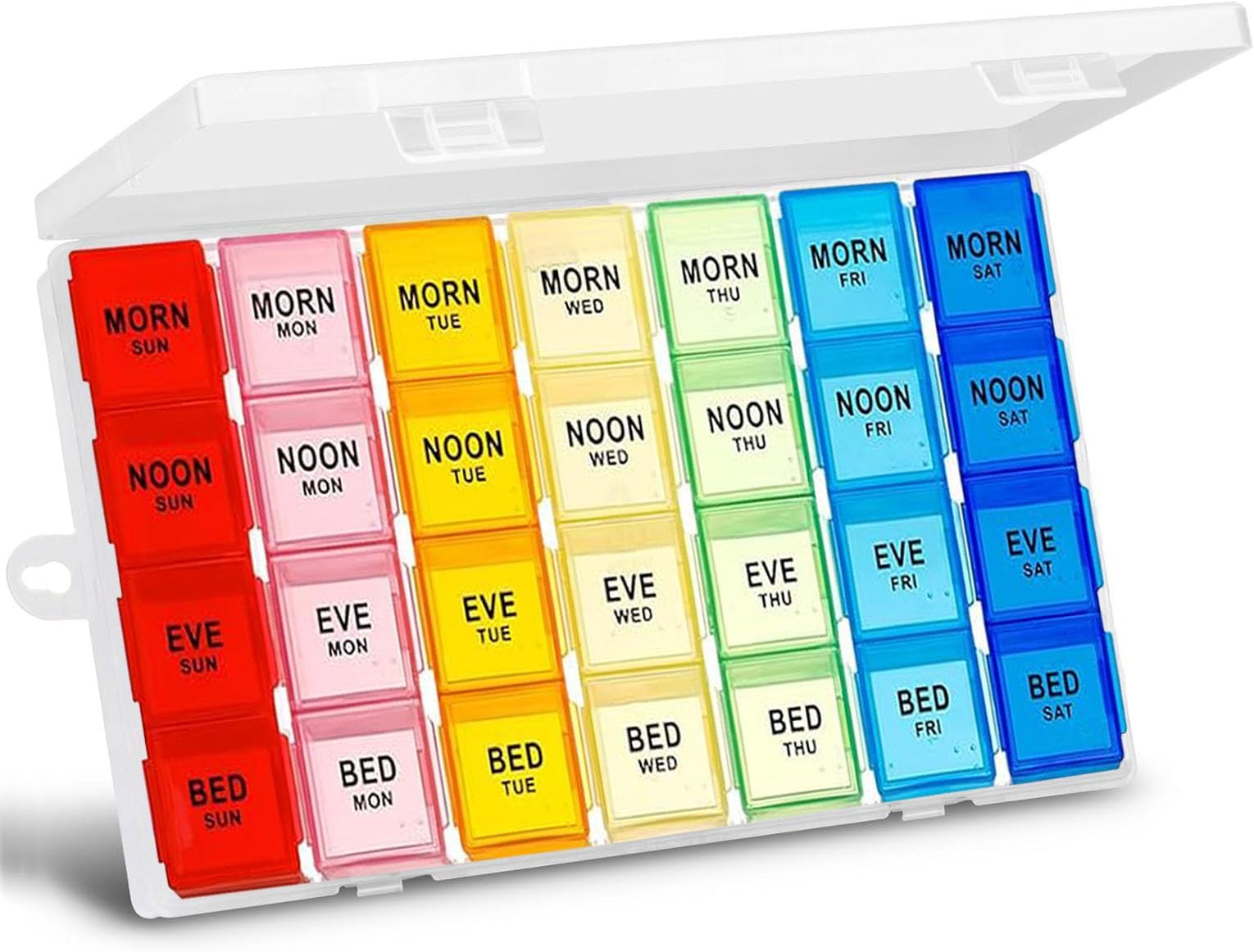 Amazon.com: Extra Large Pill Box Weekly Pill Organizer 4 Times a Day, 7 ...