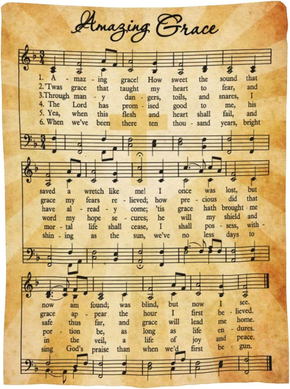 Amazon.com: Amazing Grace Gifts Blanket Religious Christian Gifts Bed ...