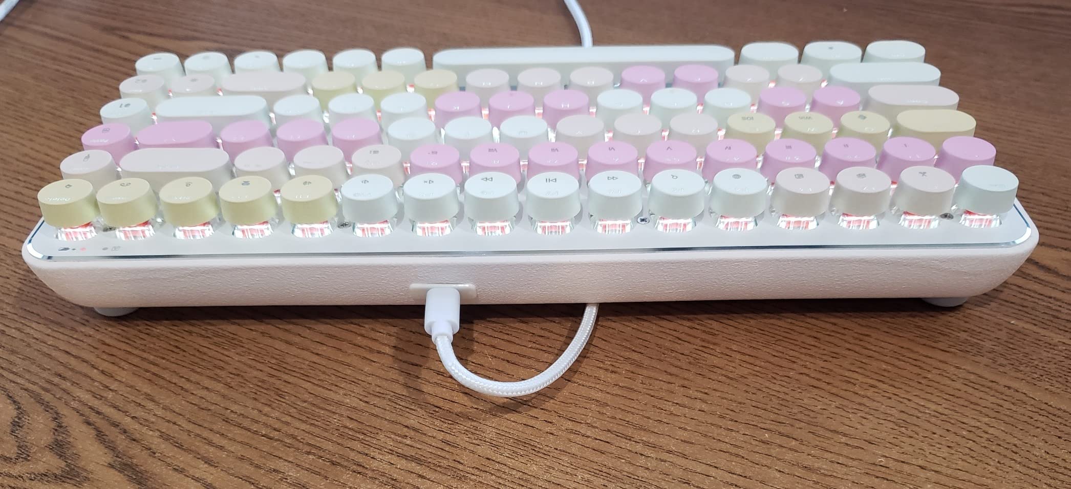 $13/mo - Finance K840T Retro Typewriter Mechanical Keyboard Wireless 2 ...