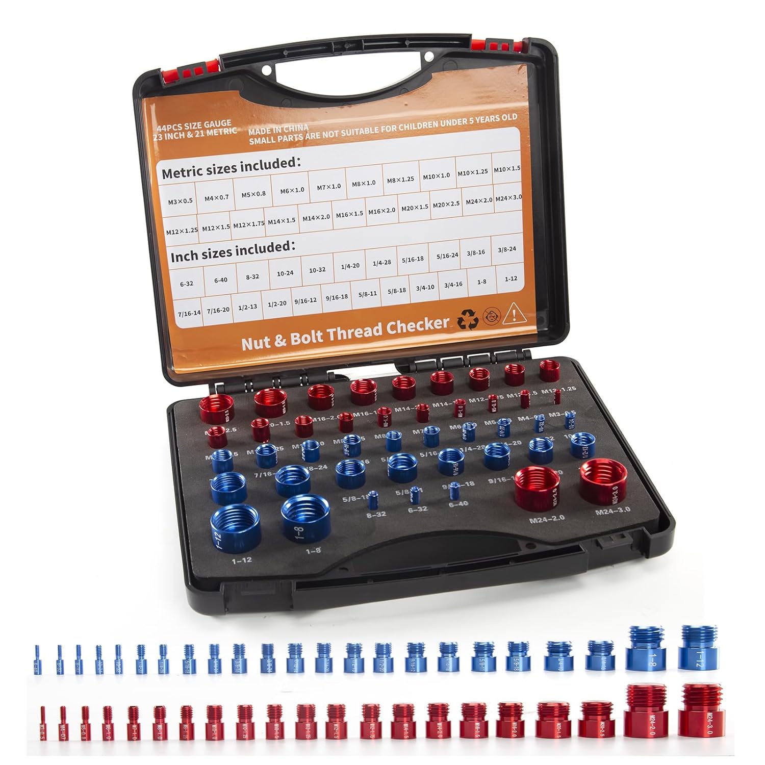 Nut and Bolt Thread Checker,Bolt Size and Thread Gauge,Practical Thread ...