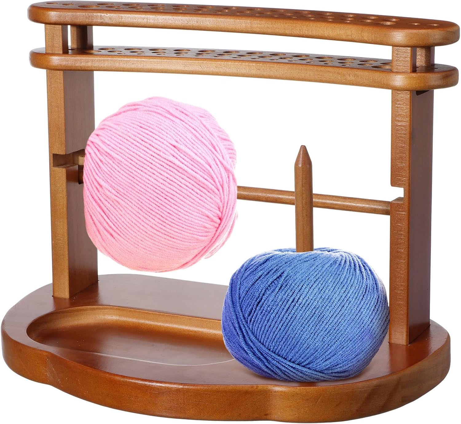 Amazon.com: CroBlissful Yarn Holder for Crocheting Knitting Wooden Yarn ...