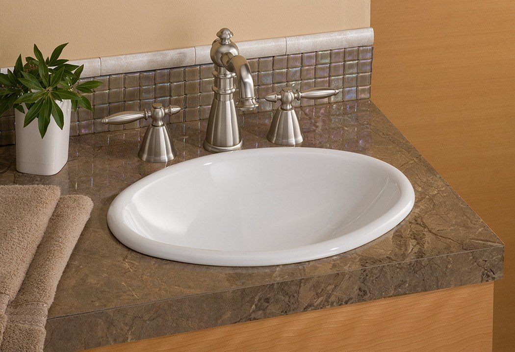 Cheviot 1102-WH Products Mini Oval Drop in Basin, White