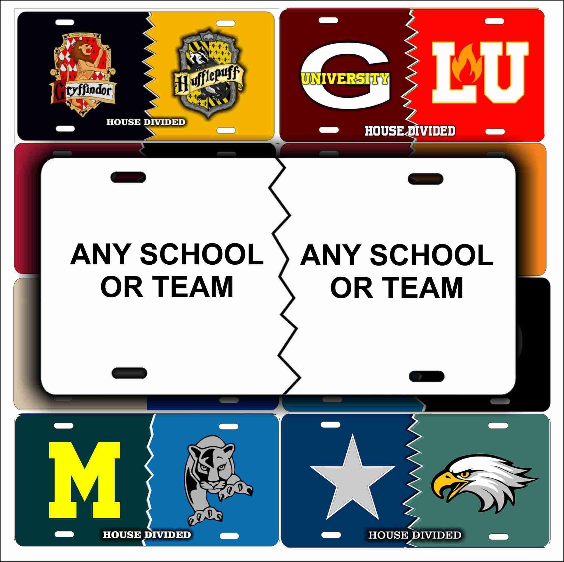 Amazon.com: House Divided Personalized Novelty Front Plate Any Sports ...
