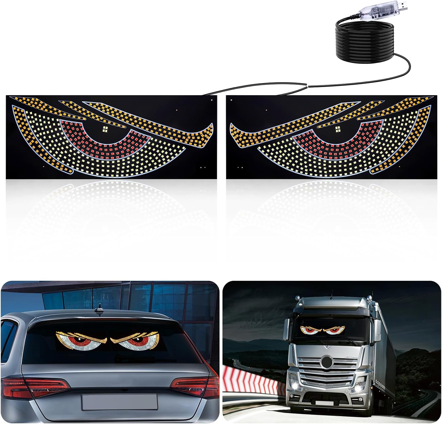 Amazon.com: 1797 LED Devil Eyes Light for Car Truck Windshield Demon ...