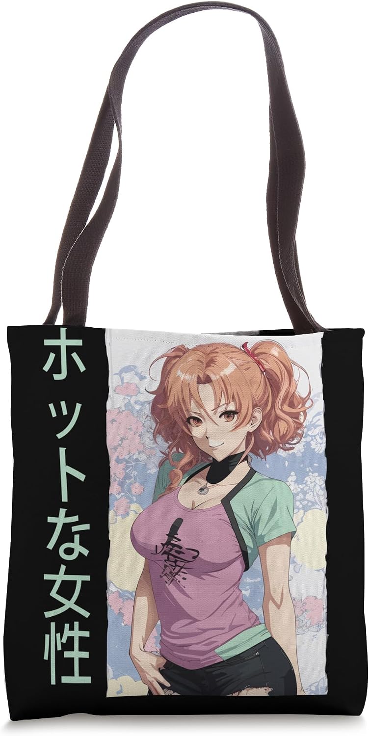 Amazon.com: Anime Girl Kawaii Waifu Aesthetic Japanese Woman Tote Bag ...