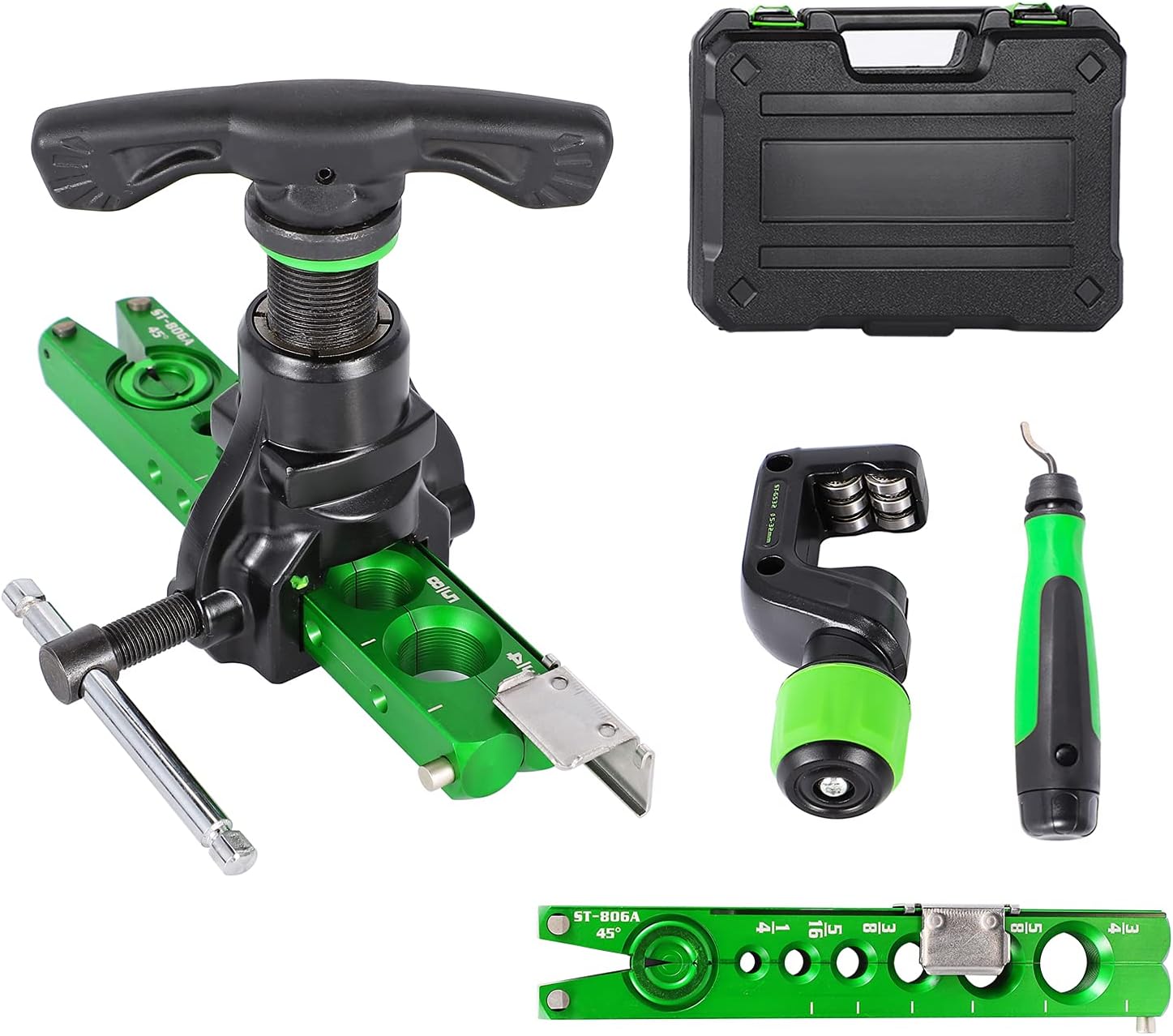 Bonvoisin Flaring Tool Kit 1/4”-3/4” HVAC Single Flare Tool 45 ...