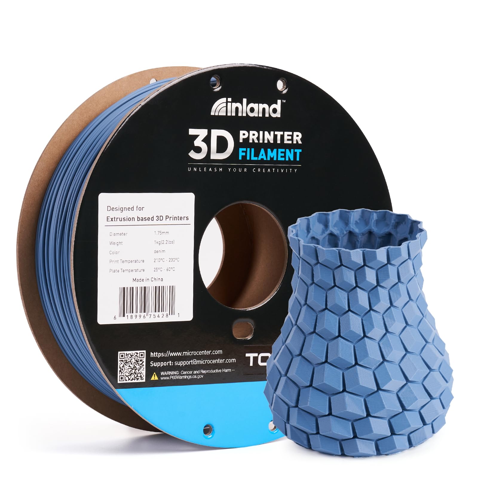 Snapklik.com : INLAND Micro Center Tough PLA 3D Printer Filament 1.75mm ...