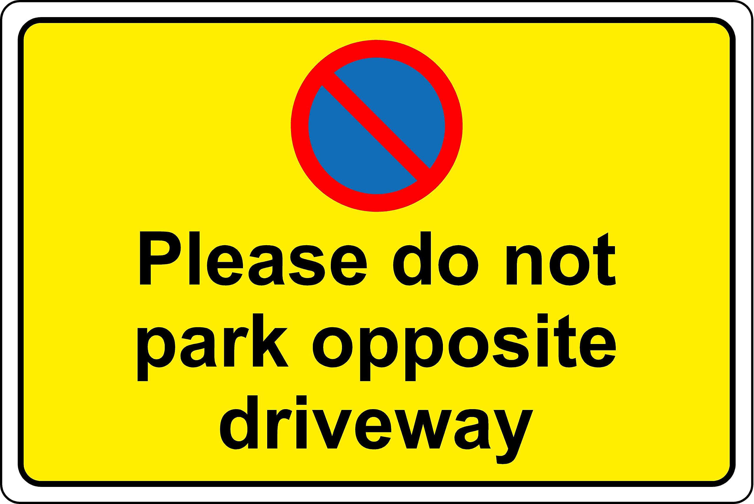 Buy Please do not park site driveway Safety sign - 1mm Plastic sign ...