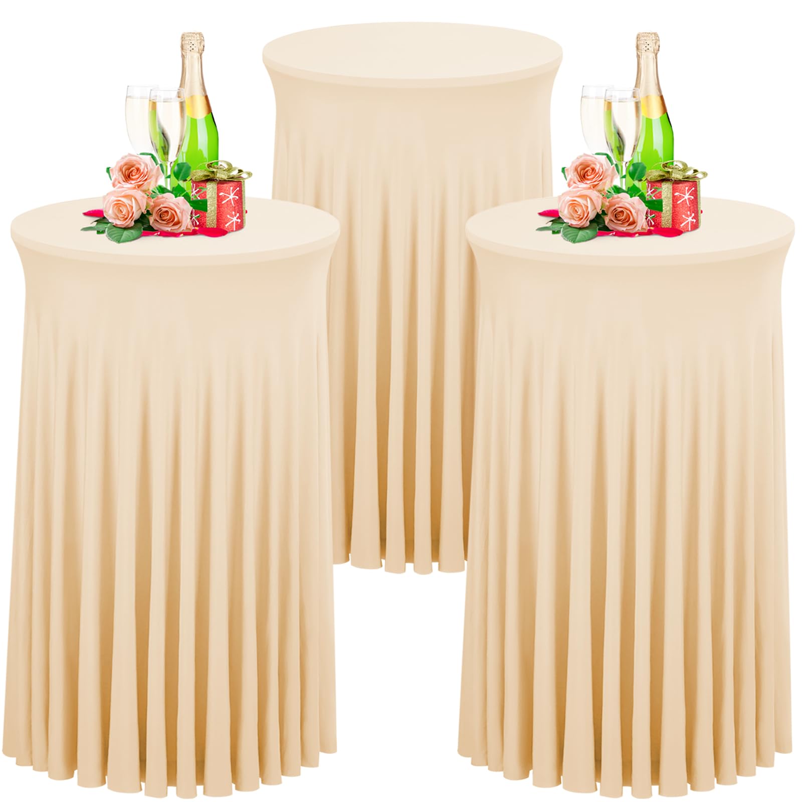 Amazon.com: Babenest 24"x 43" Round Cocktail Table Skirt, 3 Pack ...