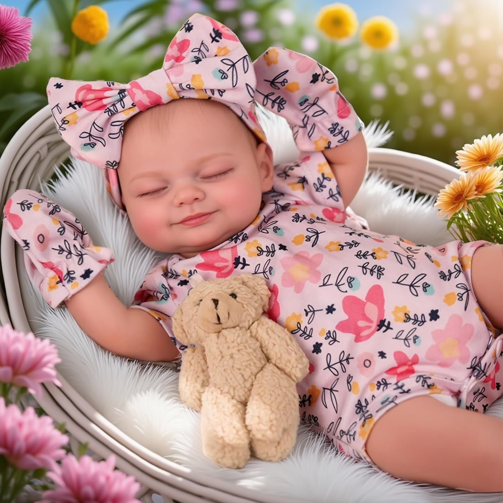 BABESIDE Lifelike Reborn Baby Dolls - Skylar, 17-Inch Real Baby Feeling ...