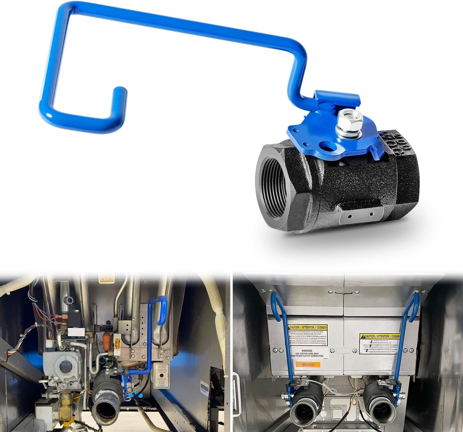 Amazon.com: 60131007 Ball Valve 1-1/4" Right-Hand Valve with 9" Hook ...