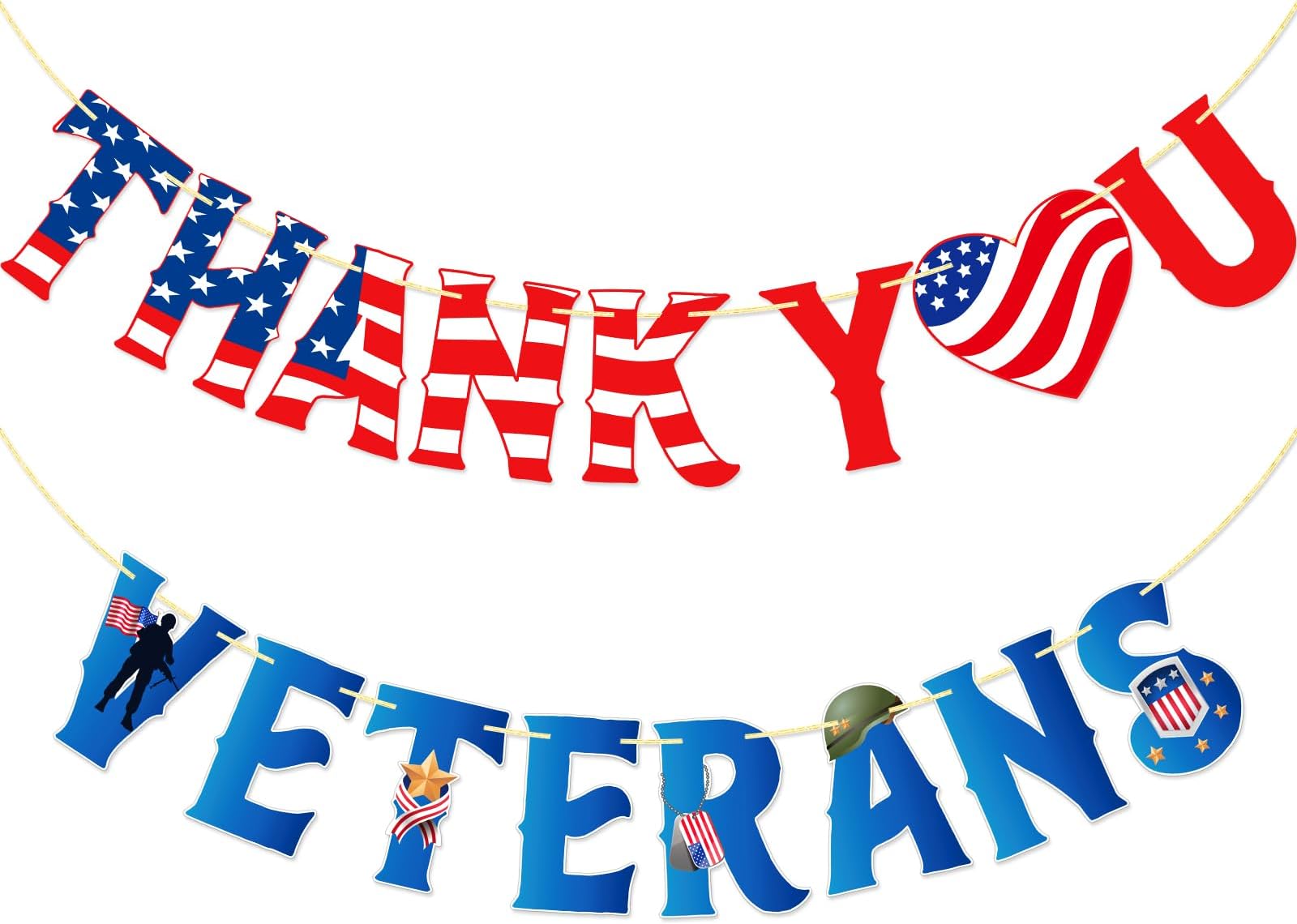 Amazon.com: Veterans Day Banner-Thank You to Our Heroes Decorations ...