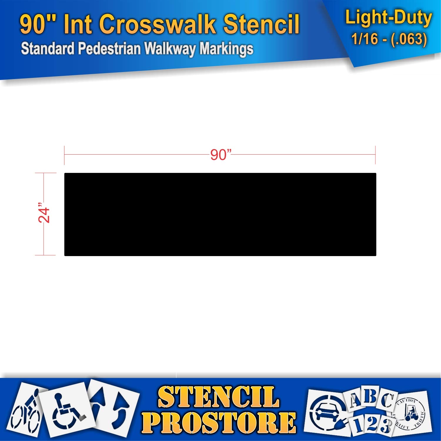 Snapklik.com : Pavement Stencils - 90 Inch - INTERNATIONAL CROSSWALK ...