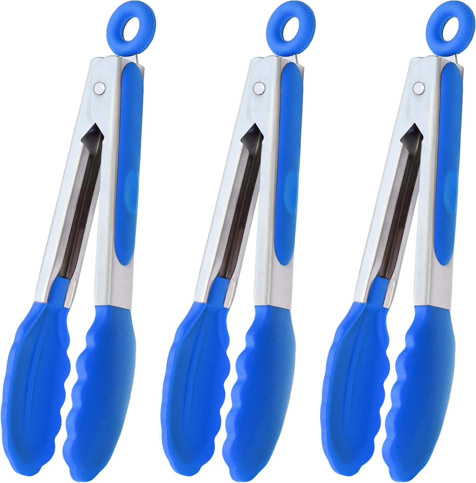 Amazon.com: Kitchen Tongs for Cooking, 9 Inch Small Silicone Tongs ...