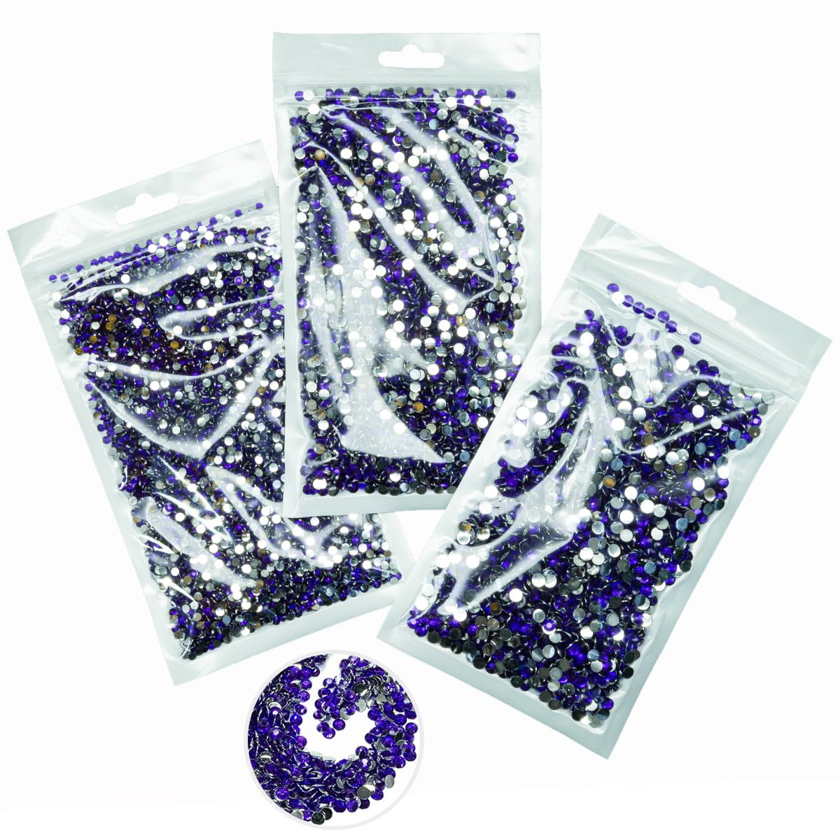 Amazon.com: 16000PCS Purple Violet Crystal Resin Rhinestones for Crafts ...