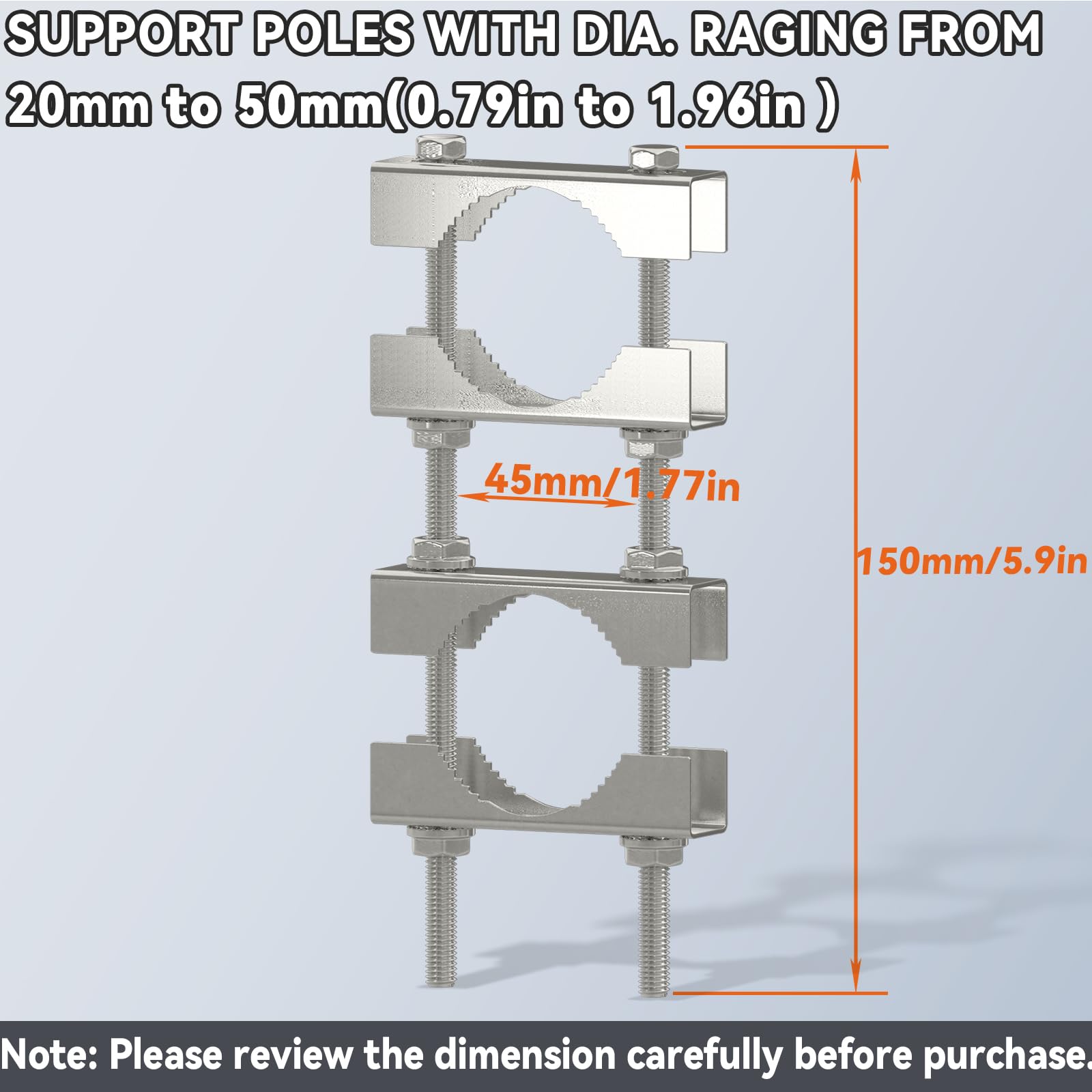 Snapklik.com : Double Antenna Mast Clamp Kit V Jaw Block Mast To Mast ...