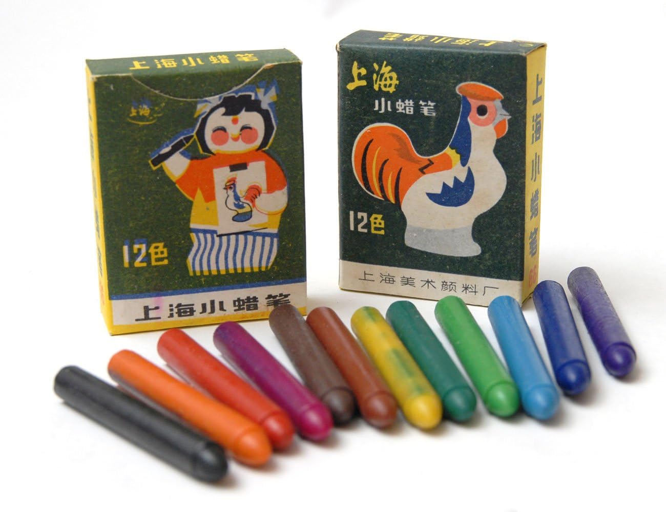 Amazon.com: Two sets of 12 color crayons China Mini (japan import ...