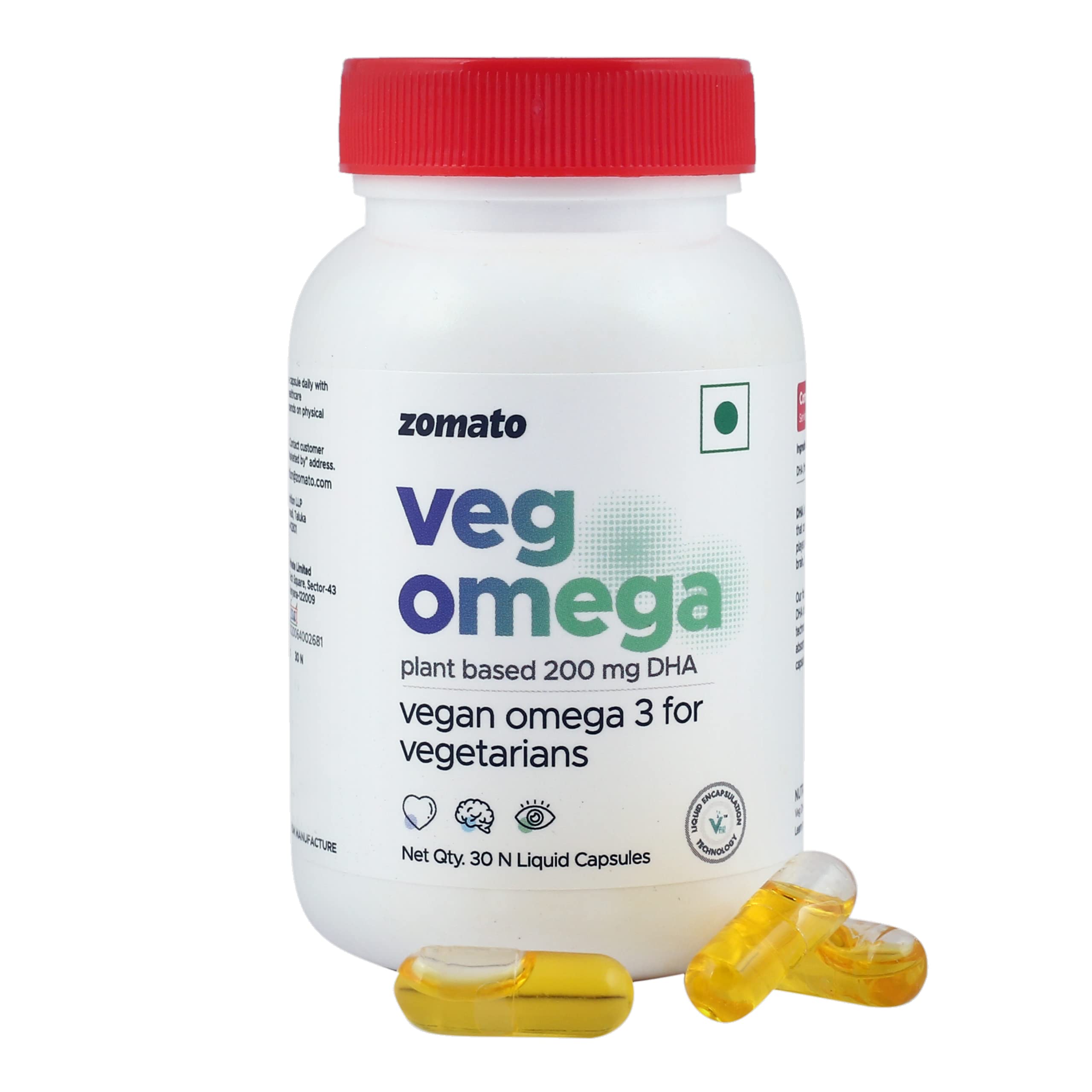Zomato Veg Omega With 100 Plant Based Algae Oil Supports | Desertcart ...