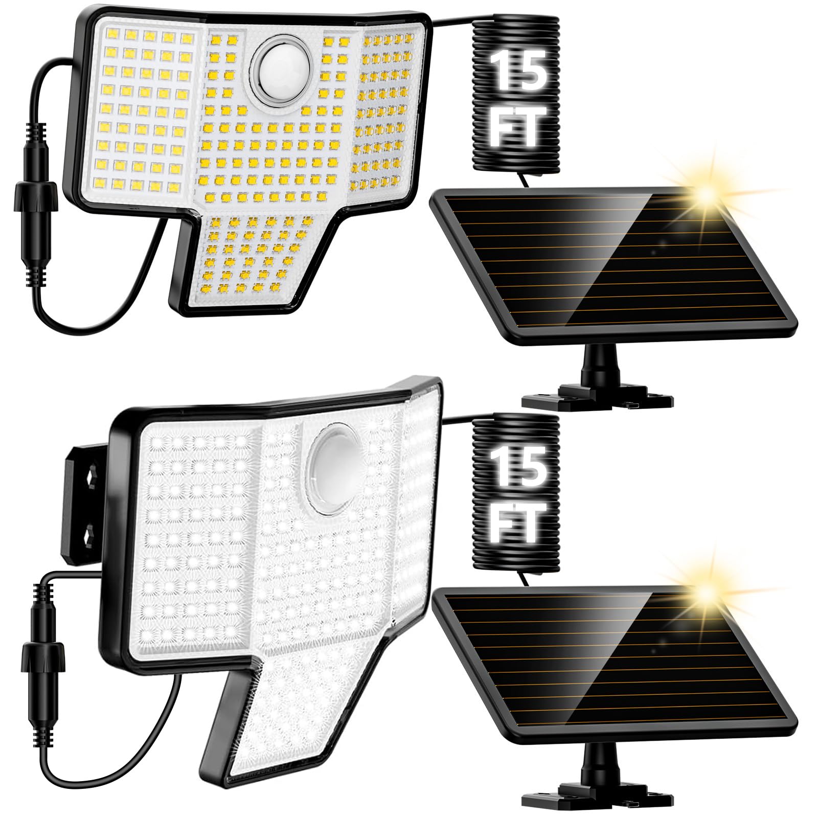 Snapklik.com : AmeriTop Solar Lights Outdoor, 2 Pack 189 High ...