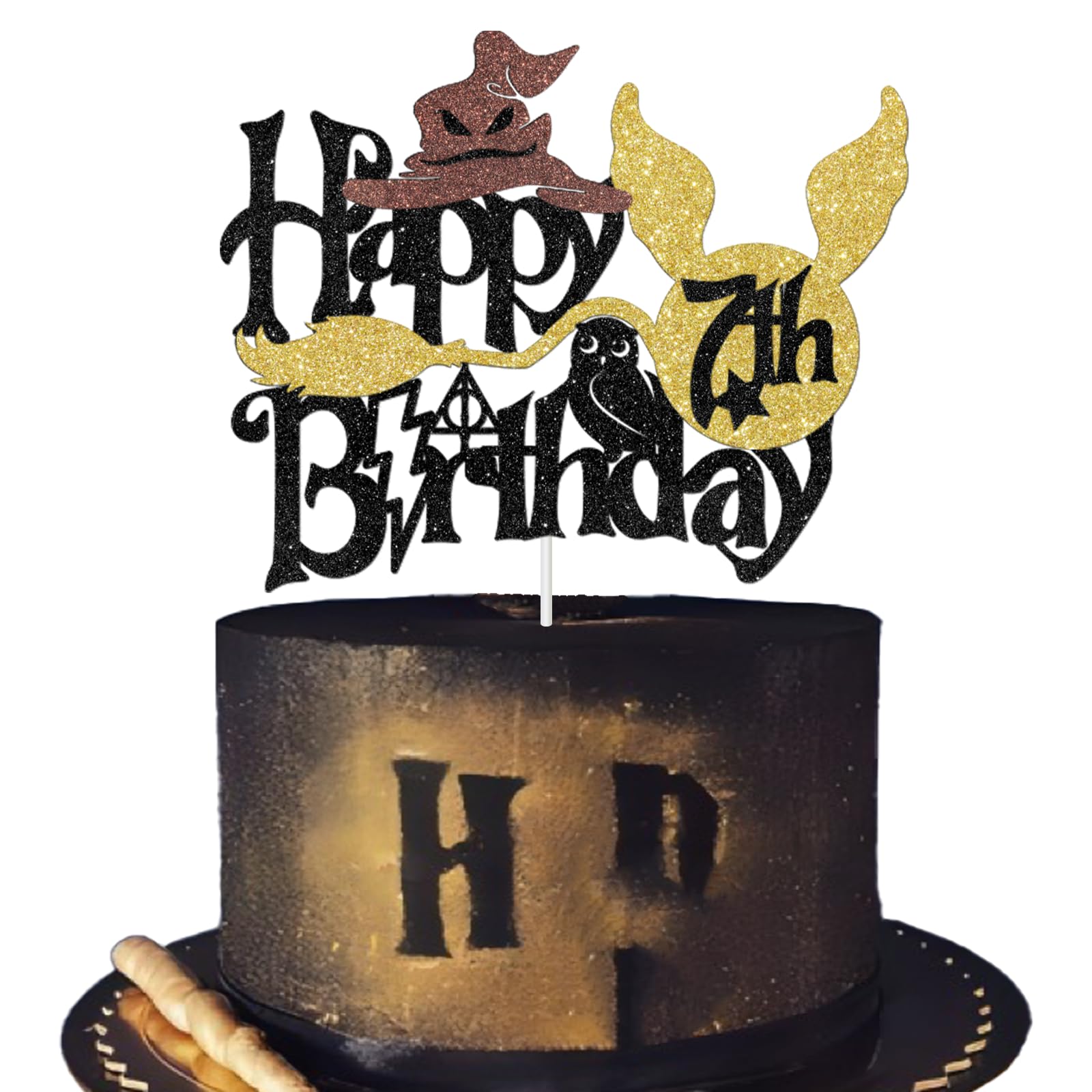Amazon.com: ShuanQ Harry Happy 7th Birthday Cake Topper - Magic Themed ...